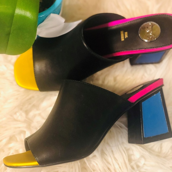 Exe | Shoes | Exe Brand Black Leather Heels Size 75 Brand New | Poshmark